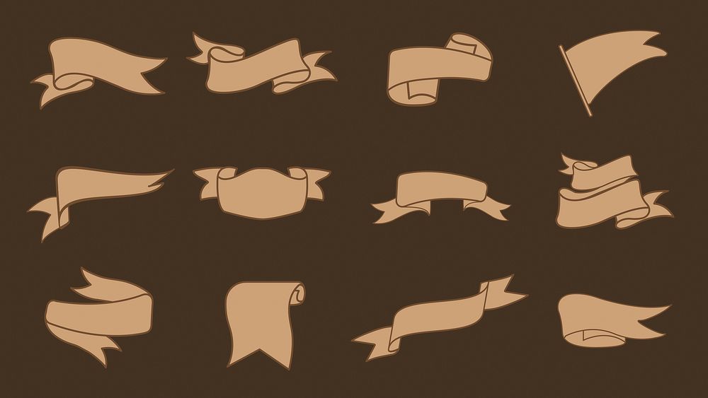 Collection vintage banners and ribbons. | Free Vector - rawpixel