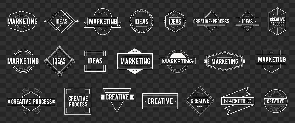 Set marketing and ideas badges. | Free Vector - rawpixel