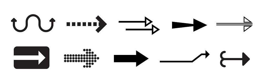 variety arrows different styles, including | Free Vector - rawpixel