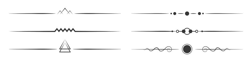 Set six decorative line dividers | Free Vector - rawpixel