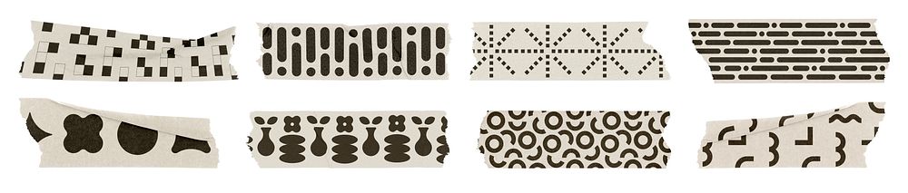Set eight decorative tapes geometric | Free Photo - rawpixel