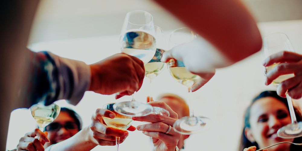 Group people raising glasses celebratory | Free Photo - rawpixel