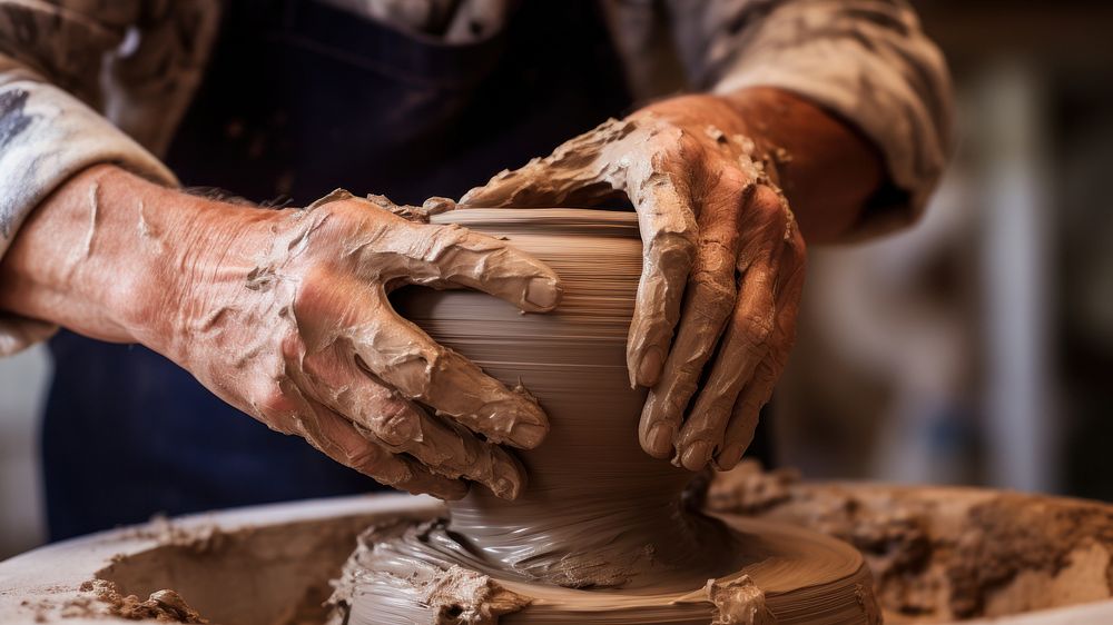 Man in pottery workshop | Free Photo - rawpixel