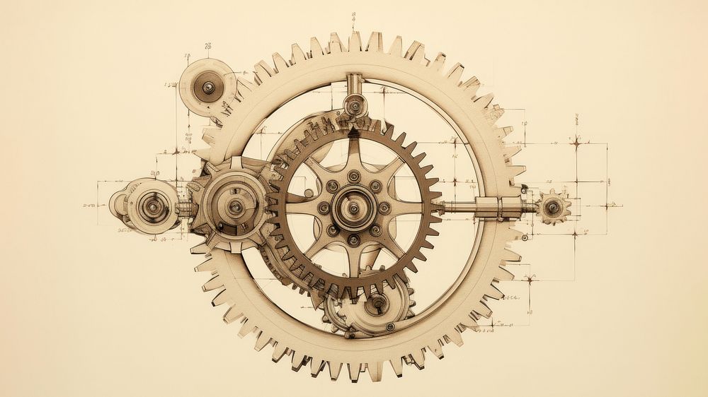 Gear gear drawing wheel | Free Photo Illustration - rawpixel