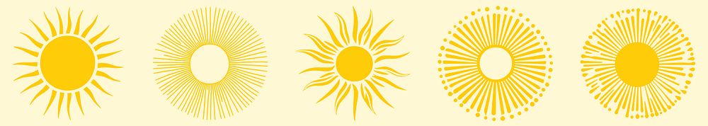 Radiant abstract sun designs element | Premium Vector - rawpixel