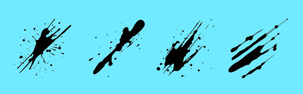 Black ink splatter designs, element | Premium Vector - rawpixel