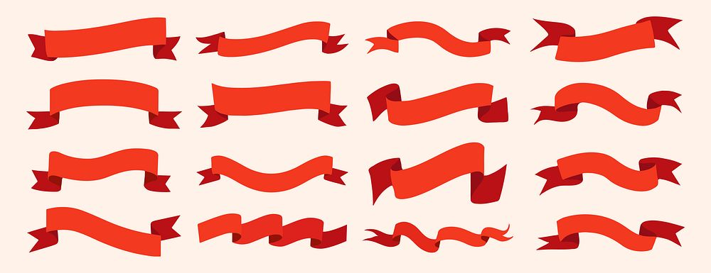 Red banners collection vector, element | Premium Vector - rawpixel