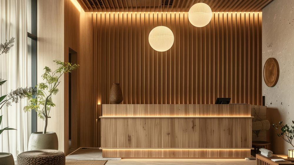 Reception wellness spa architecture furniture | Free Photo - rawpixel
