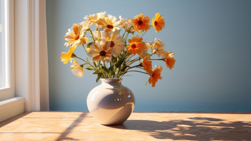 Flower table vase windowsill | Free Photo - rawpixel