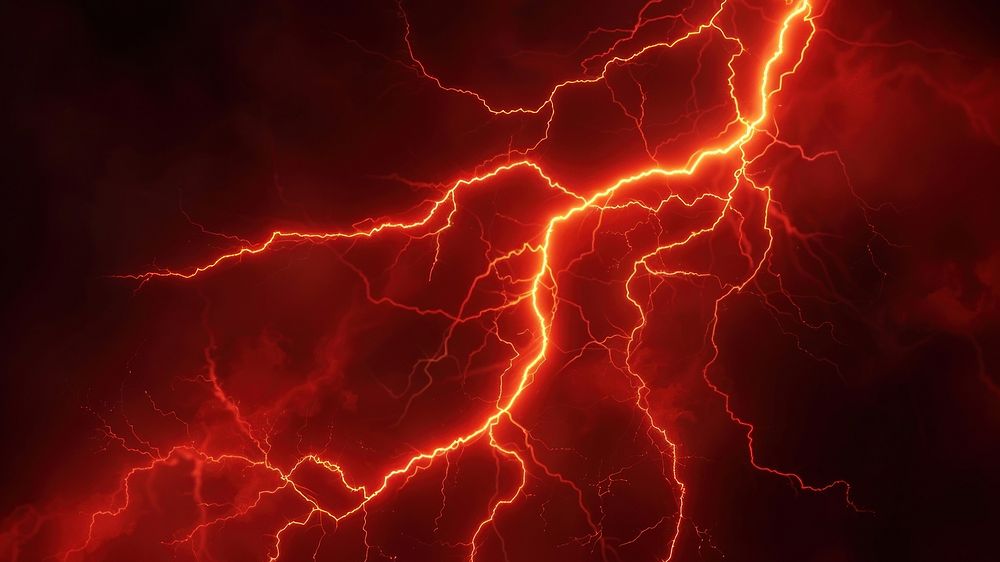 Vivid red lightning bolts striking | Free Photo - rawpixel
