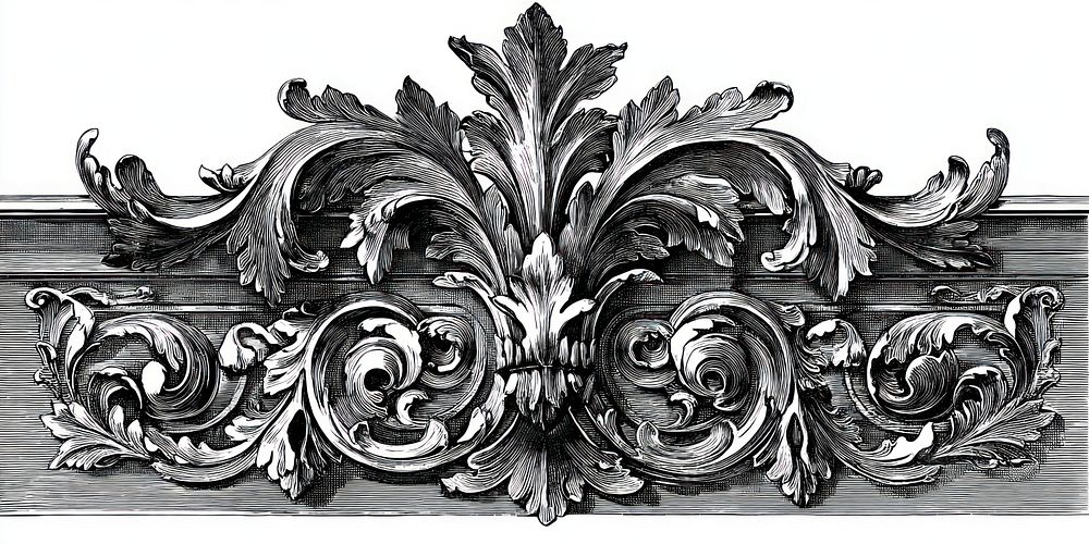 Engraved borders art vintage floral | Free Photo Illustration - rawpixel
