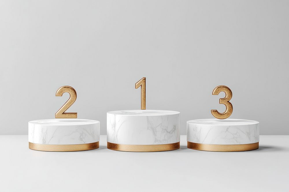 Three podiums number gold presentation | Free Photo - rawpixel