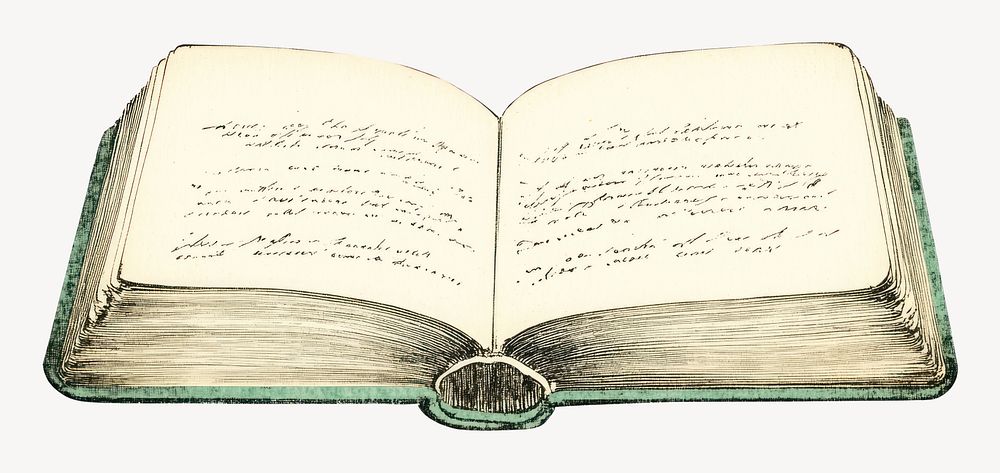 Opened book pages text open | Free Vector - rawpixel