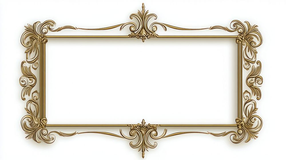 Golden rectangular border decorative design | Free Photo Illustration ...