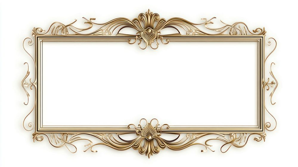 Golden rectangular border decorative design | Free Photo Illustration ...