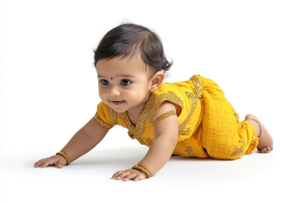 Indian baby girl crawl crawling | Free Photo - rawpixel
