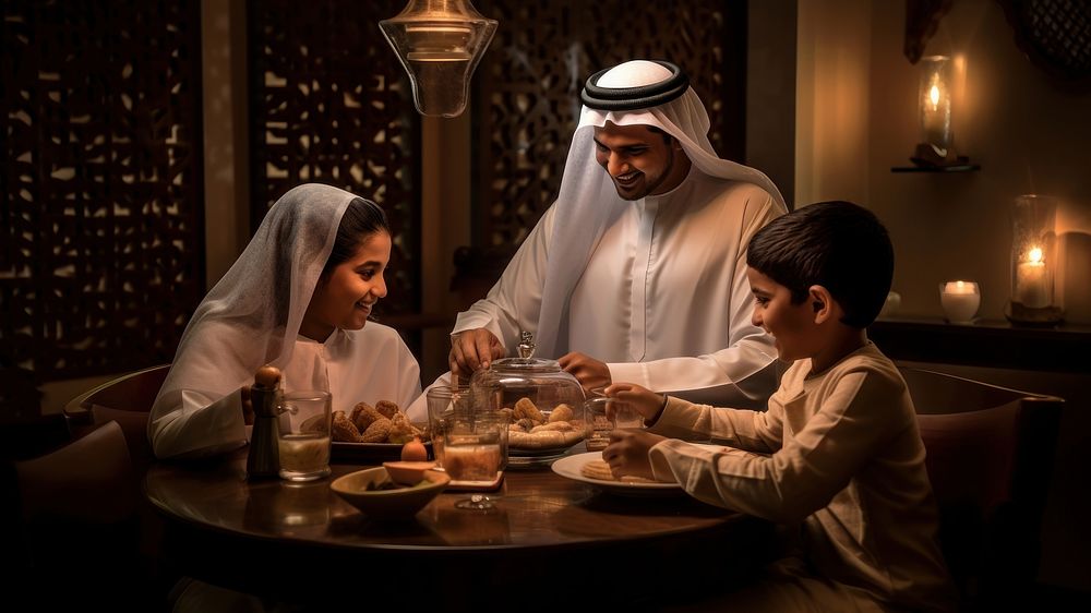 Qatari family food restaurant dinner. | Free Photo - rawpixel