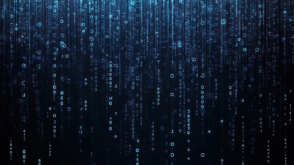 Blue binary code background digital | Free Photo Illustration - rawpixel