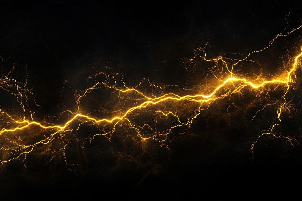Yellow lightning streak effect storm | Free Photo Illustration - rawpixel