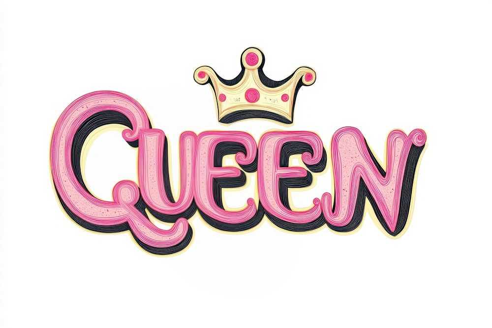 QUEEN illustration queen text. | Free Photo Illustration - rawpixel