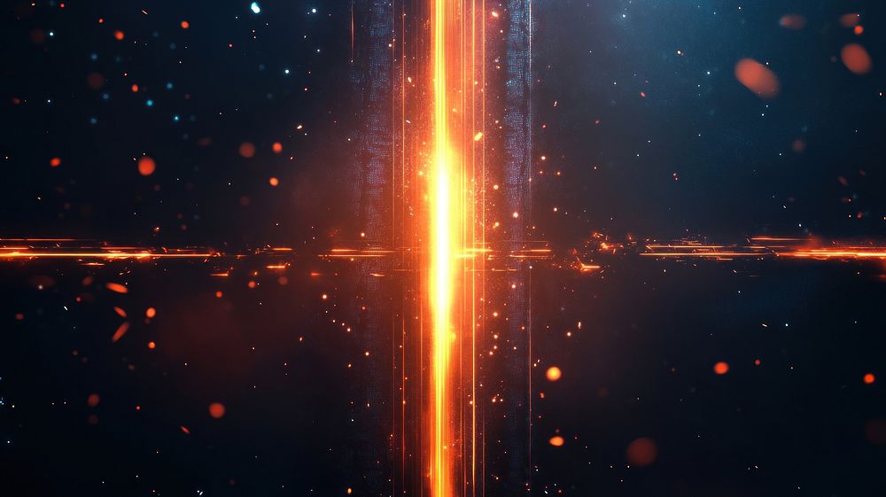 Glowing vertical orange light beams | Free Photo Illustration - rawpixel