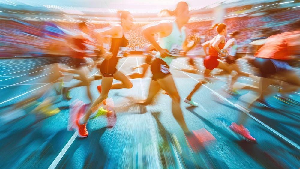 People running person track crowd. | Free Photo - rawpixel