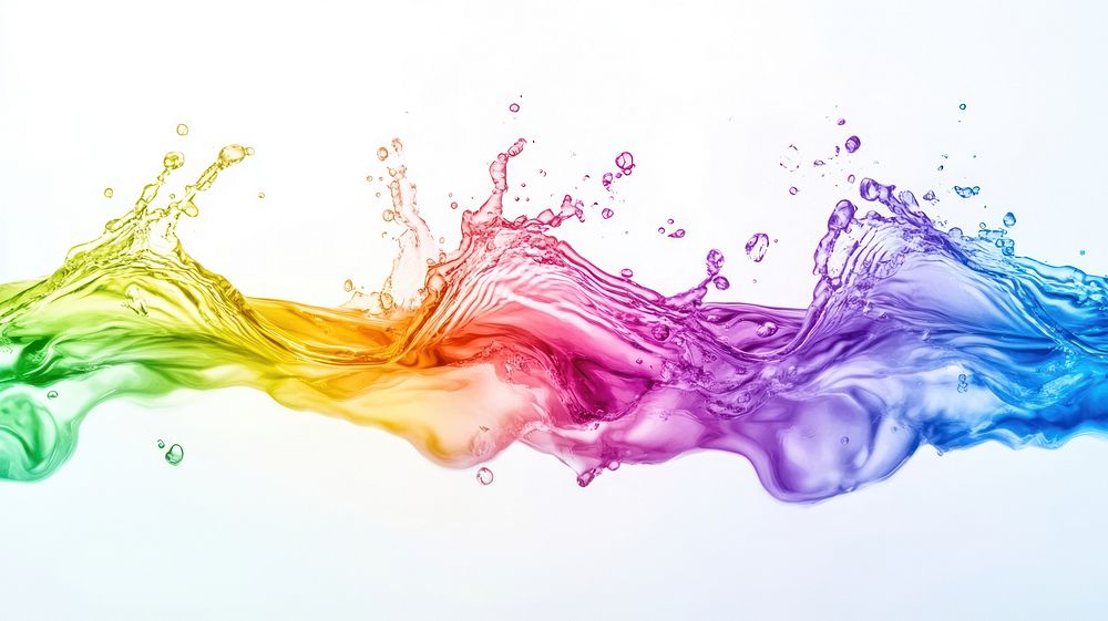 Rainbow water splash fluid art. | Free Photo - rawpixel