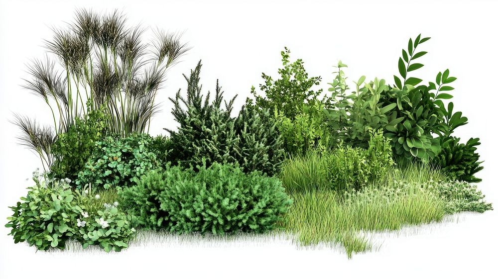 Group different bushes vegetation plants | Free Photo - rawpixel