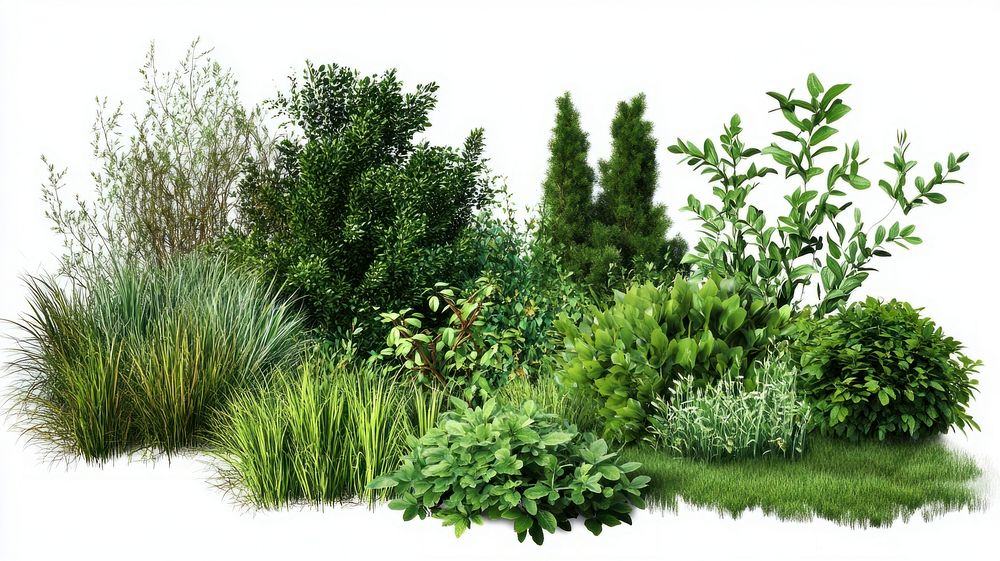 Group different bushes outdoors garden | Free Photo - rawpixel