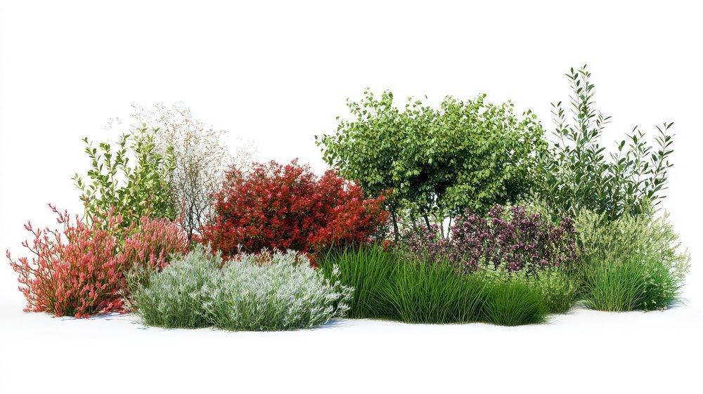 Group different bushes plant vegetation | Free Photo - rawpixel