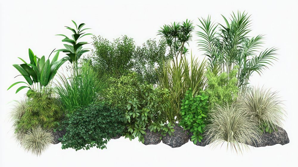 Group different bushes tropical nature | Free Photo - rawpixel