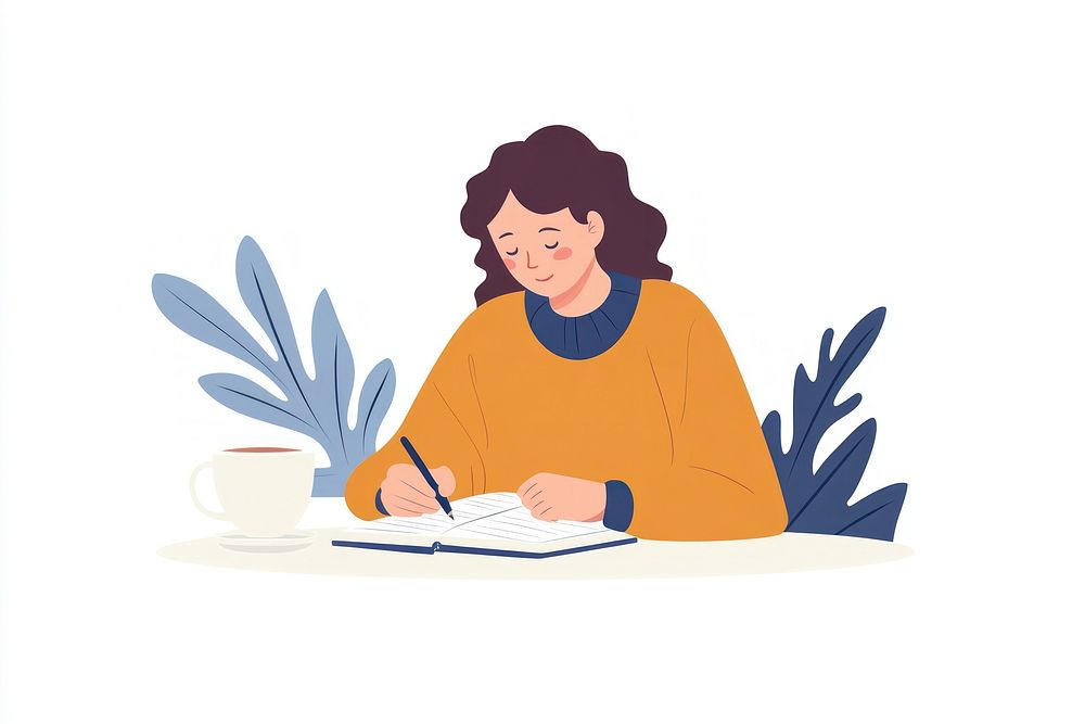 Person writing notes art woman | Free Photo Illustration - rawpixel