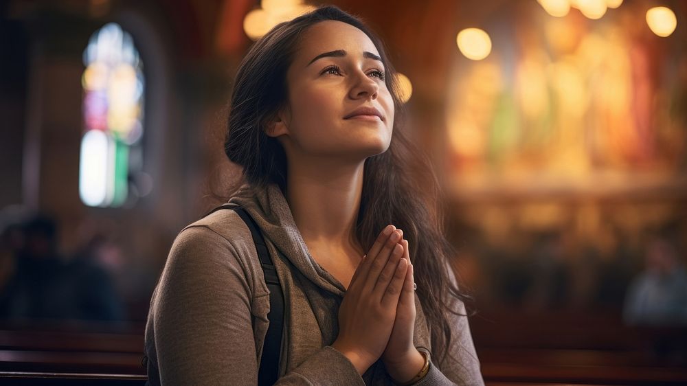 Praying adult woman contemplation | Free Photo - rawpixel
