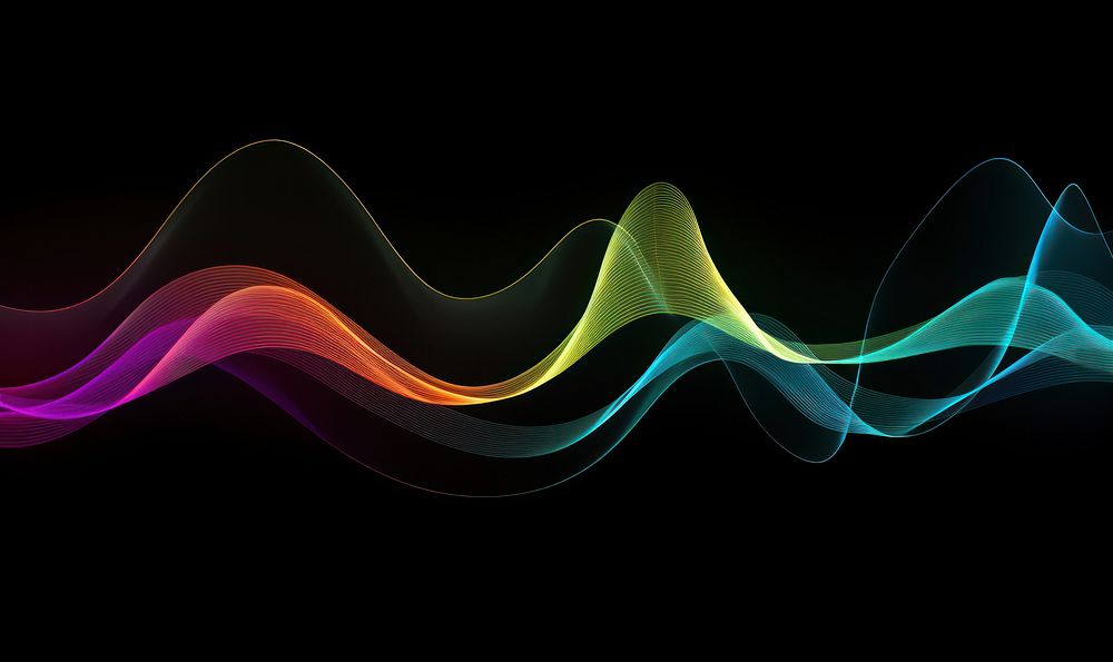 Colorful sound wave background flowing | Free Photo Illustration - rawpixel