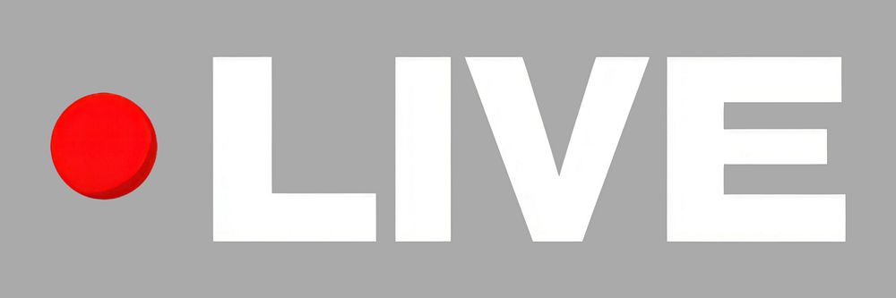 LIVE text red dot live | Free Vector - rawpixel
