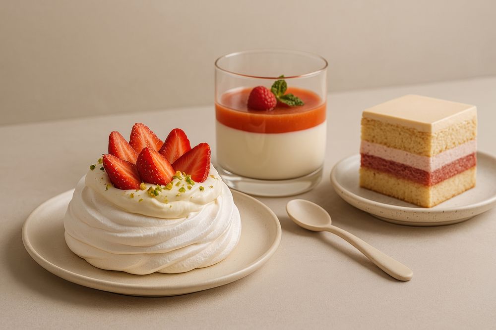 Elegant dessert trio presentation. | Free Photo - rawpixel