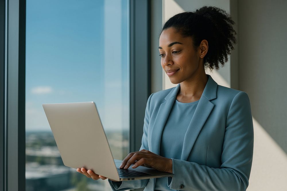 Professional woman using laptop | Free Photo - rawpixel