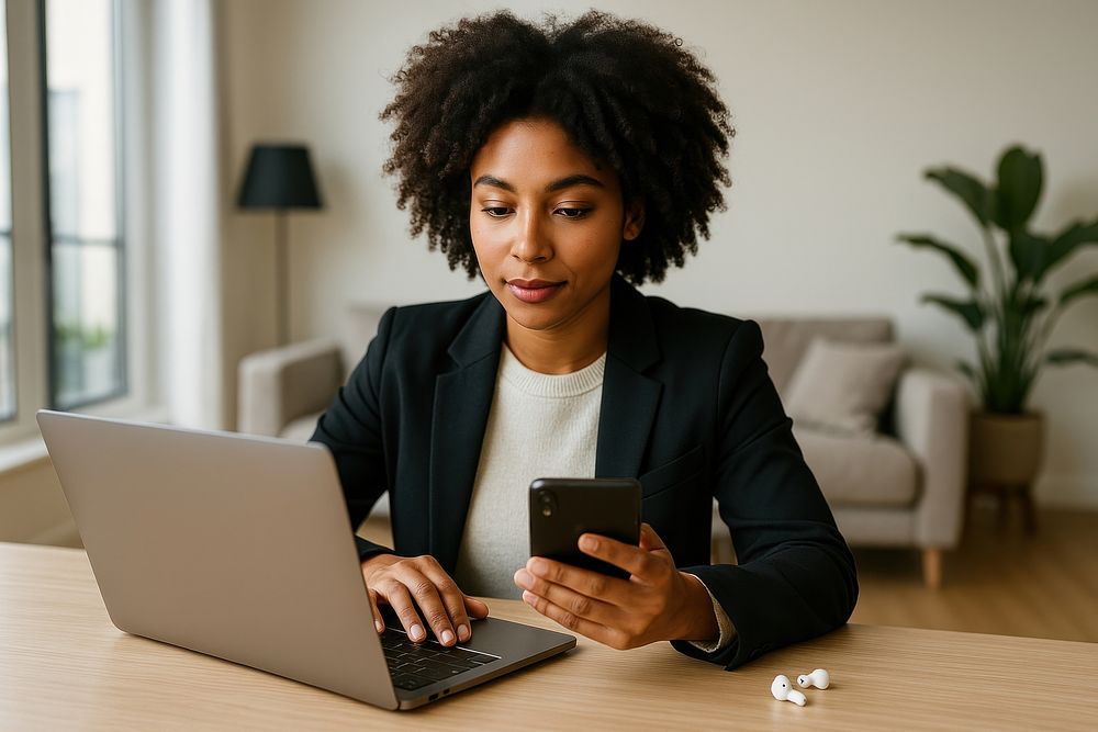 Professional woman using technology. | Free Photo - rawpixel