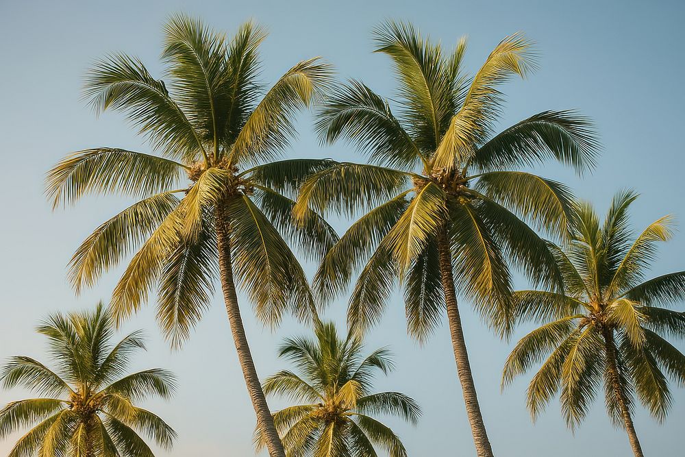 Tropical palm trees under sky | Free Photo - rawpixel