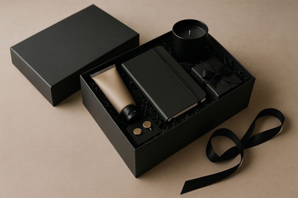 Elegant black gift set | Free Photo - rawpixel