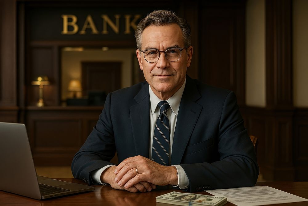 Confident banker in office | Free Photo - rawpixel