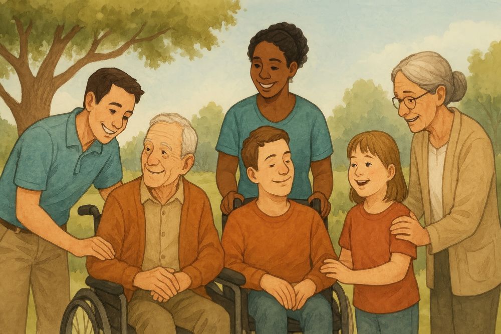 Intergenerational bonding outdoor happiness | Free Photo Illustration ...