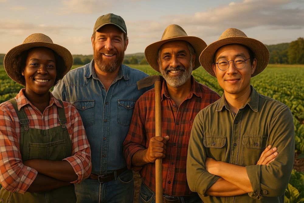 Diverse farmers smiling together. | Free Photo - rawpixel