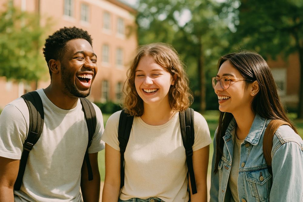 Happy diverse students outdoors | Free Photo - rawpixel
