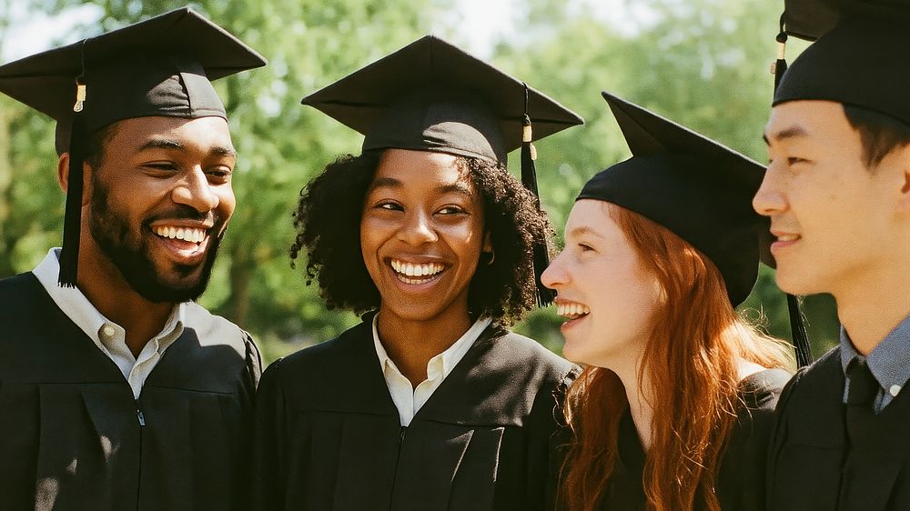 Diverse graduates celebrating together | Free Photo - rawpixel