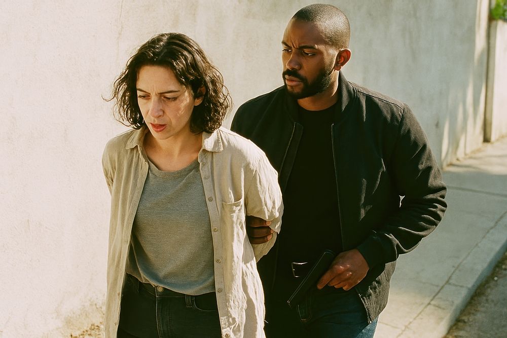 Tense arrest scene captured vividly. | Free Photo - rawpixel