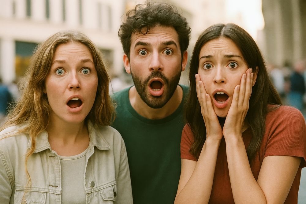 Surprised friends express shock. | Free Photo - rawpixel