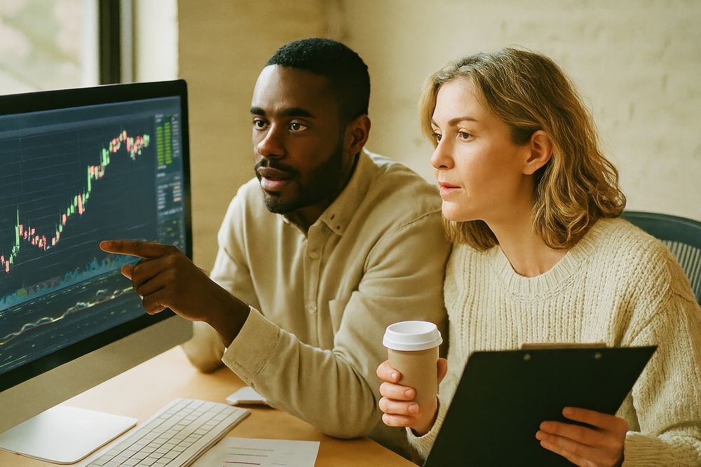 Collaborative financial analysis teamwork | Free Photo - rawpixel