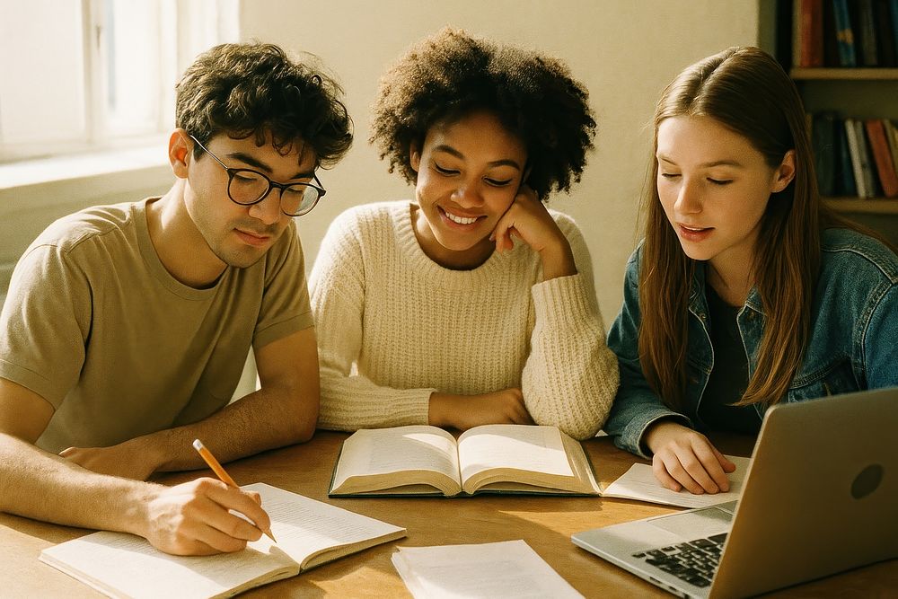 Students studying together happily. | Free Photo - rawpixel