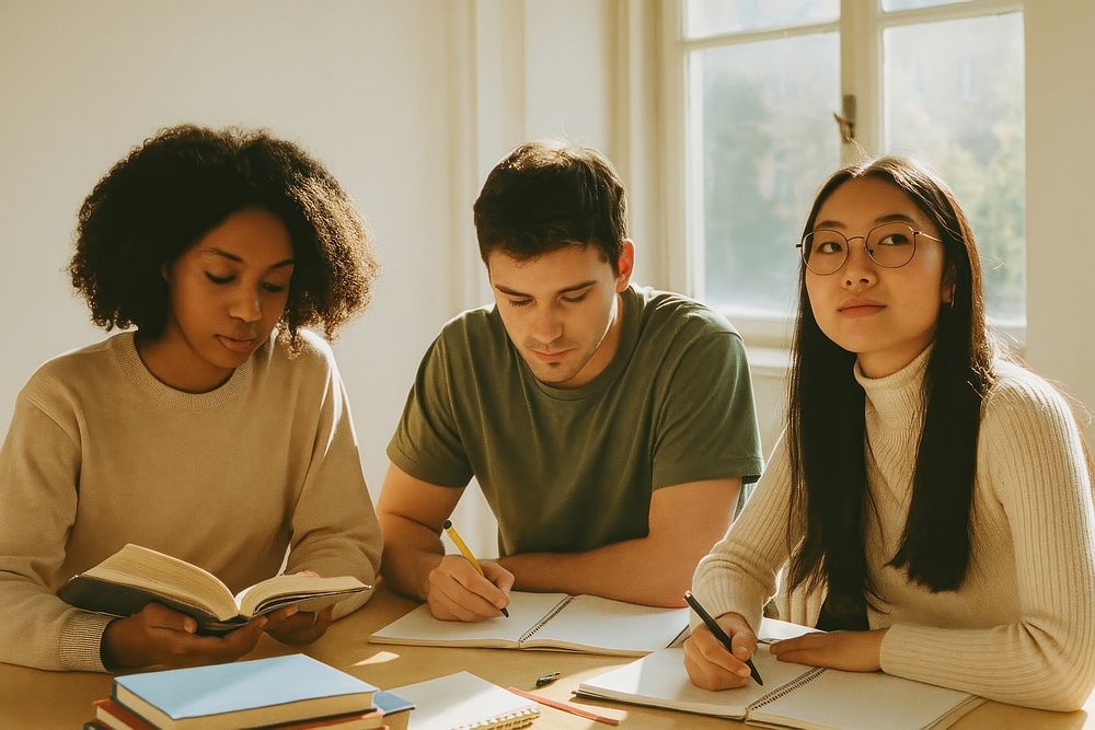 Diverse students studying together. | Free Photo - rawpixel